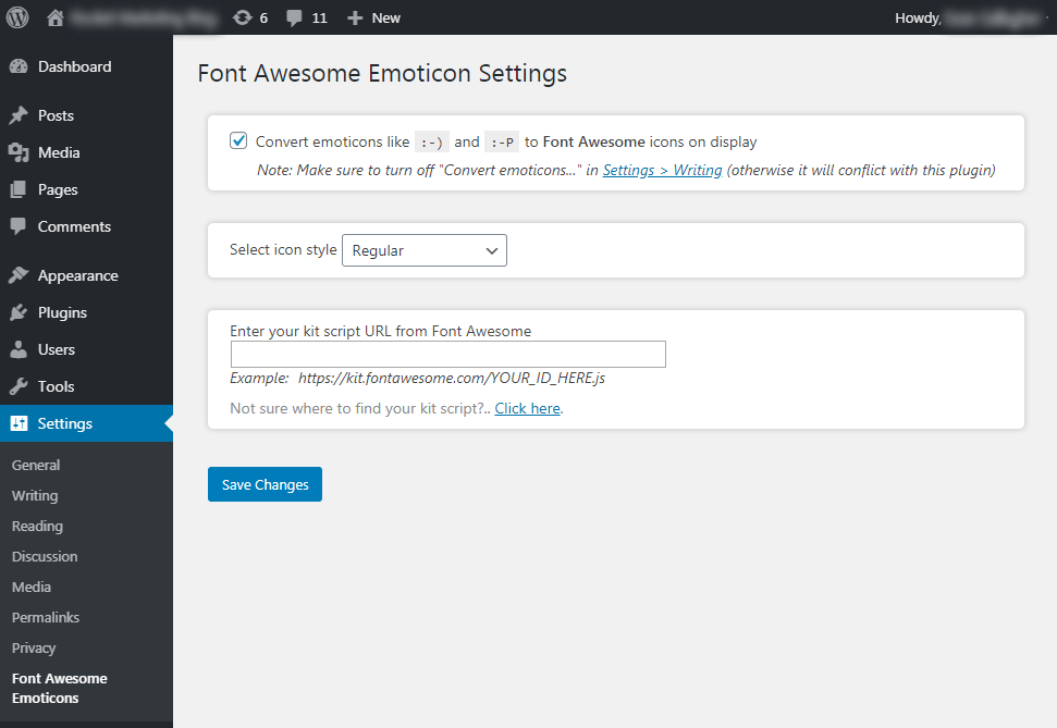 Font Awesome Convert Emoticons WordPress Plugin